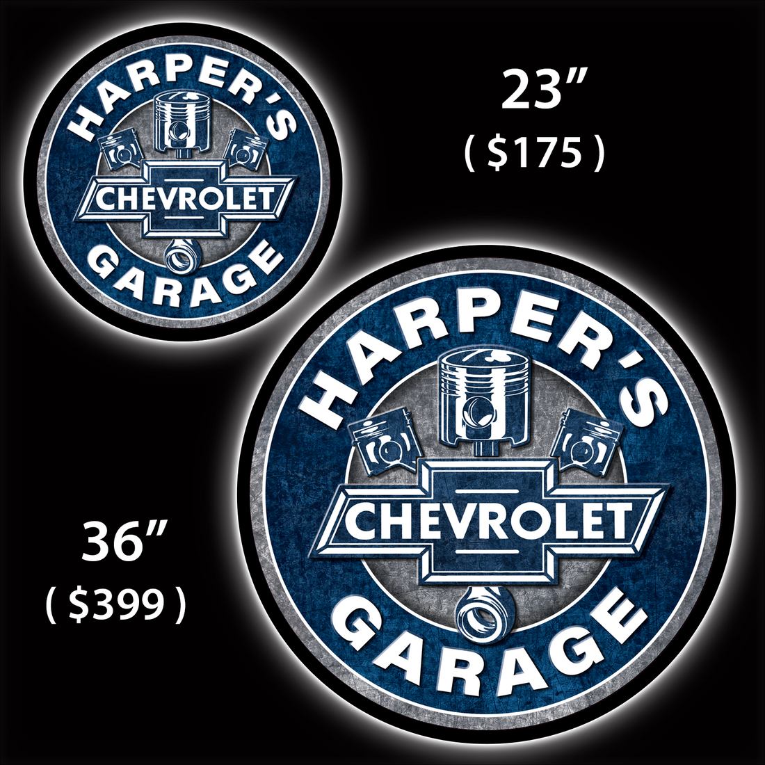 Chevrolet Garage Custom LED Sign (23" / 36") – Lighted Wall Art ...